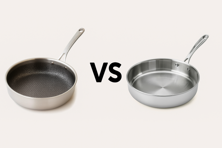 Hestan Essential Pan vs Sauté Pan - Hero Cookware