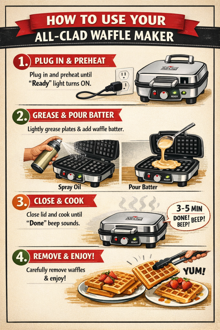 How to Use an All-Clad Waffle Maker: The Complete Guide (Settings ...